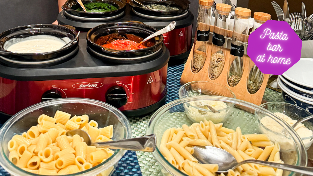 Pasta Bar at home- a perfect setup for parties & pasta lovers to Make ...