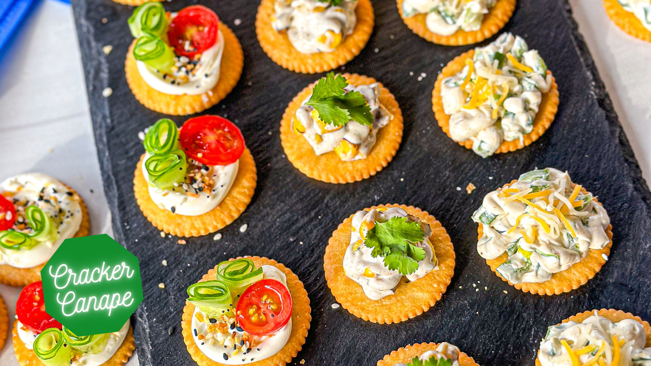 Vegetarian Cracker Canapes — The Global Vegetarian