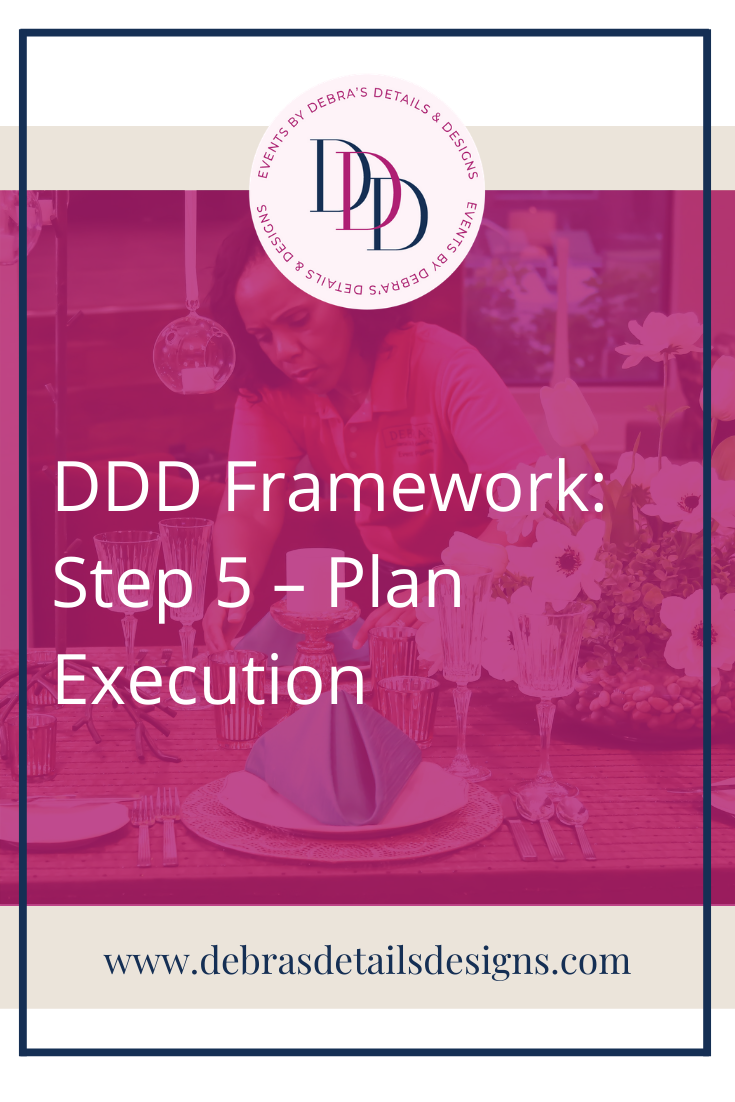 DDD Framework: Step 5 – Plan Execution — Debra's Details & Designs