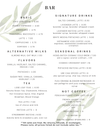 Menu — Sucre Table