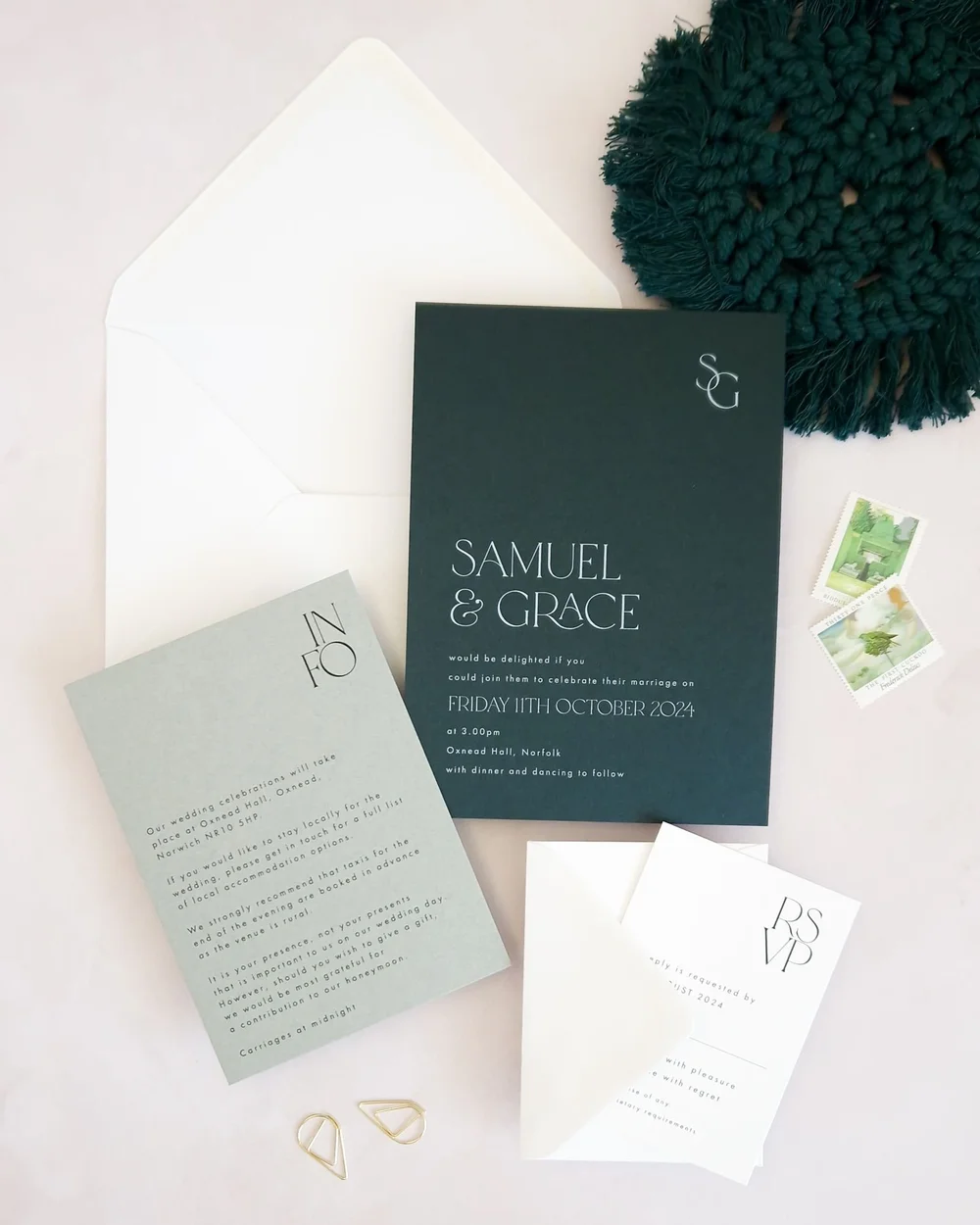 Personalised Wedding Invitations | Silk & Ink Designs
