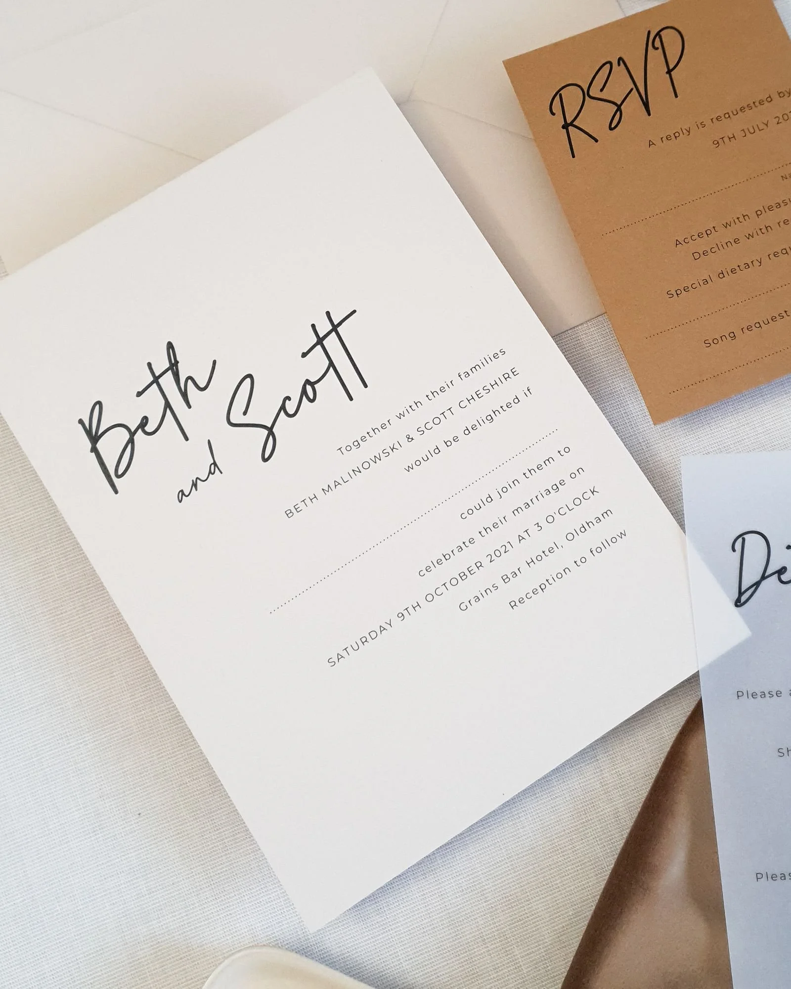 TATE Designs | Wedding Invitations | Silk & Ink Designs