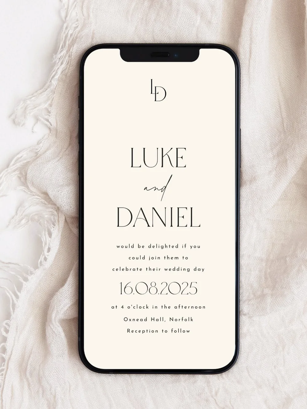 Digital Wedding Invitation & Mini Wedding Website | Summer's Day | Silk ...