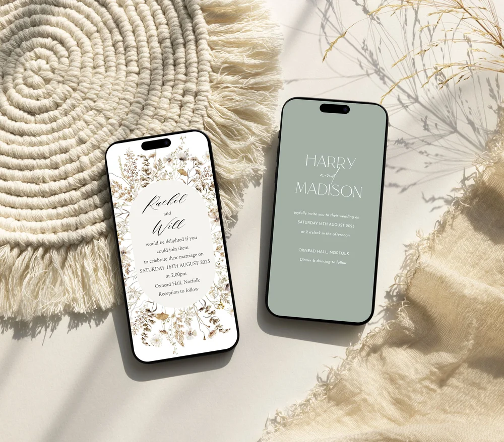 Digital Wedding Invitations | Silk & Ink Designs