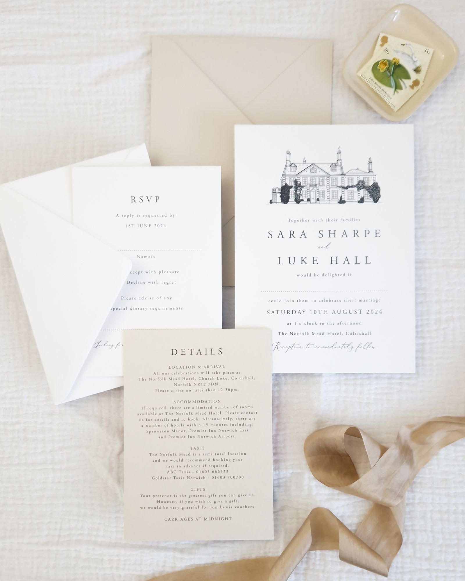 Personalised Wedding Invitations | Silk & Ink Designs
