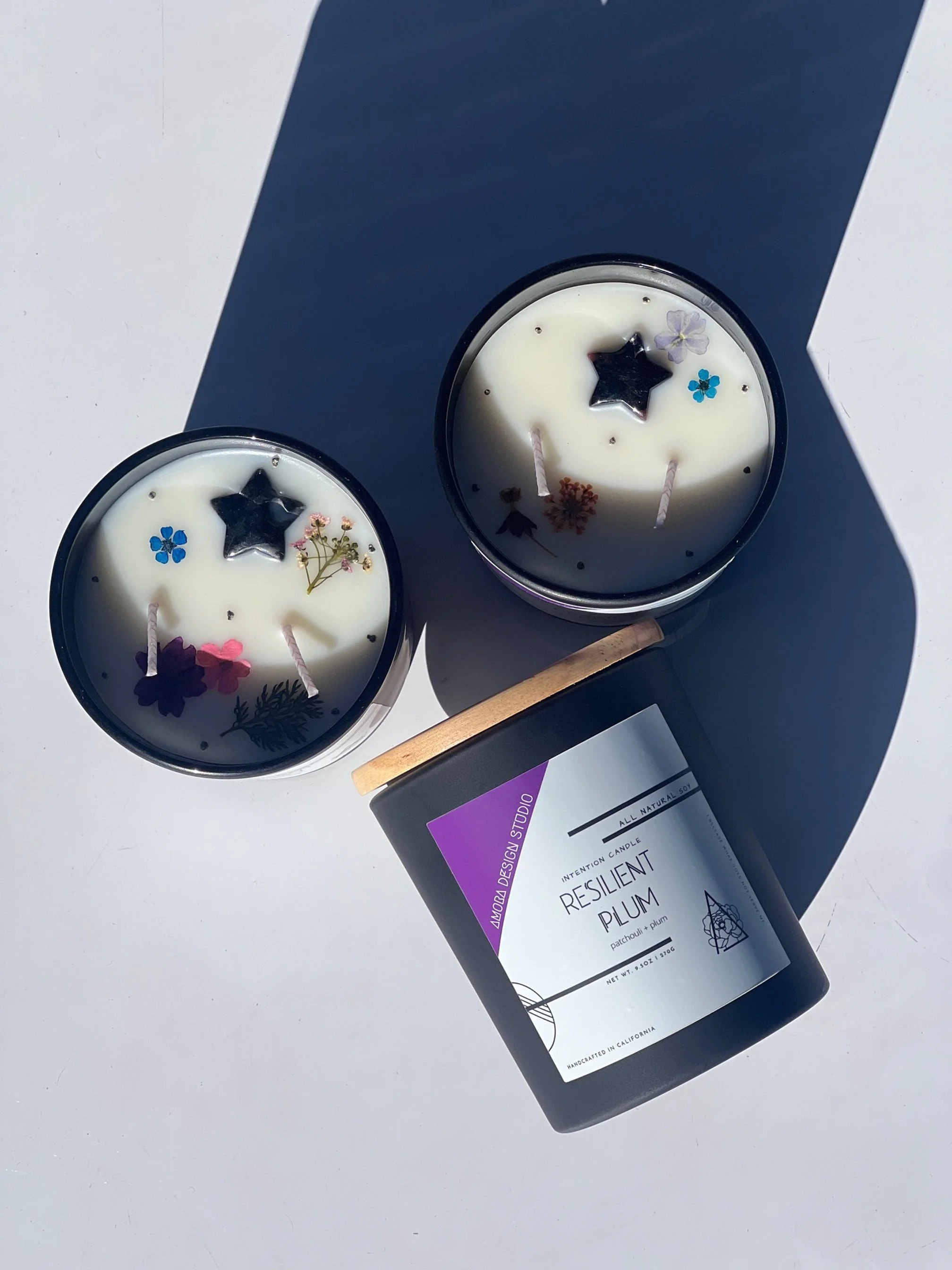 Crystal Intention Candles — Amora Design Studio