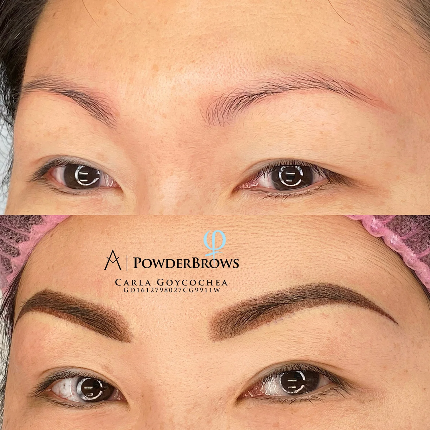 PowderBrows Ombrebrows Shading Phibrows Phiacademy Maryland Washington DC Microshading Rockville ...