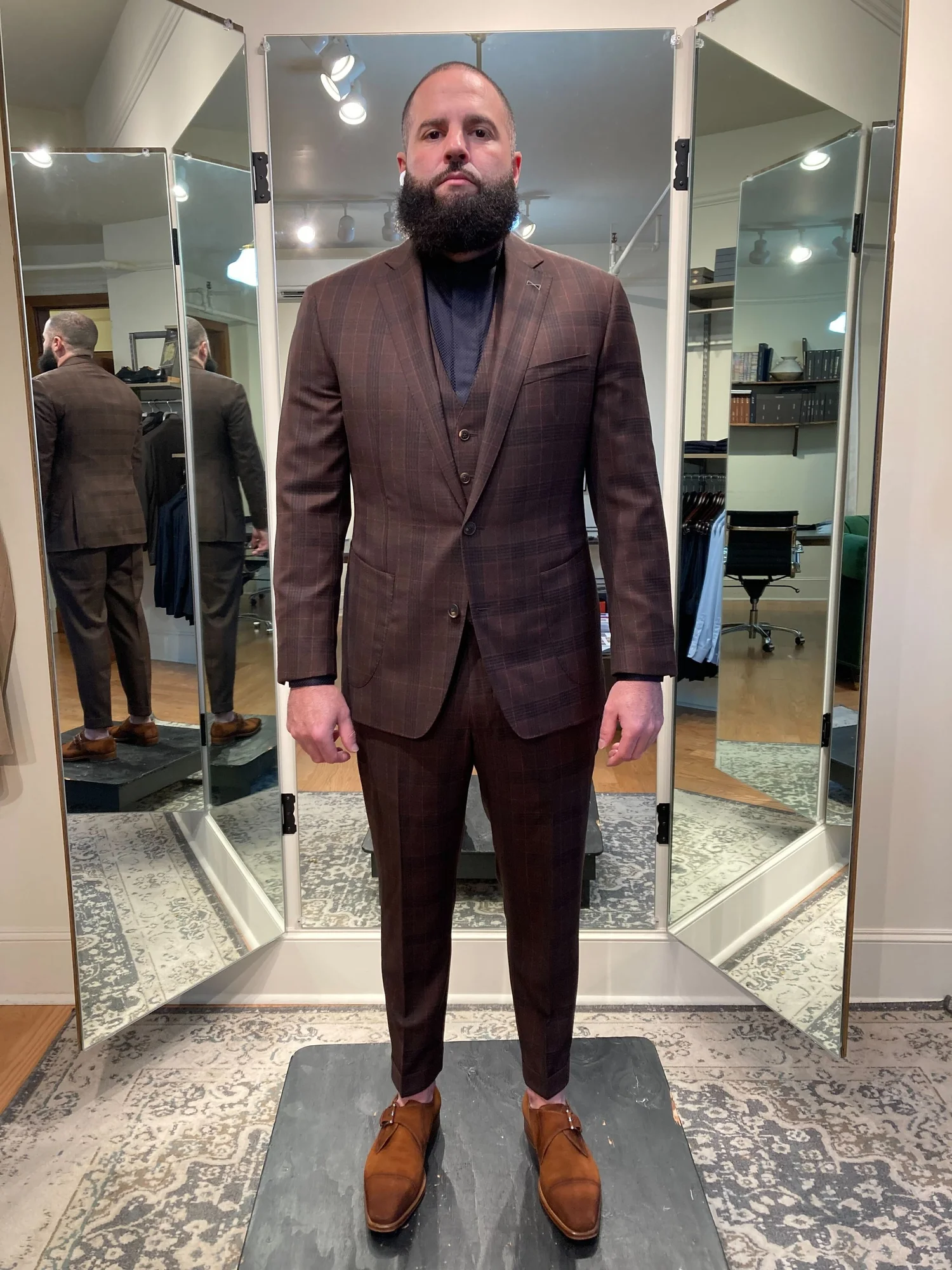 The Timeless Charm of a Men's Brown Plaid Wedding Suit — Hall Madden