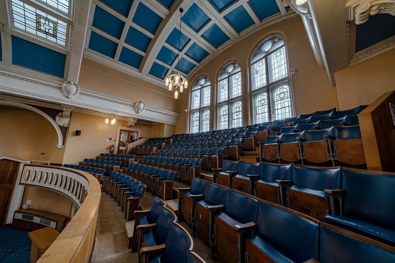 Main Hall: More photos of the refurbished floor and seating to follow ...