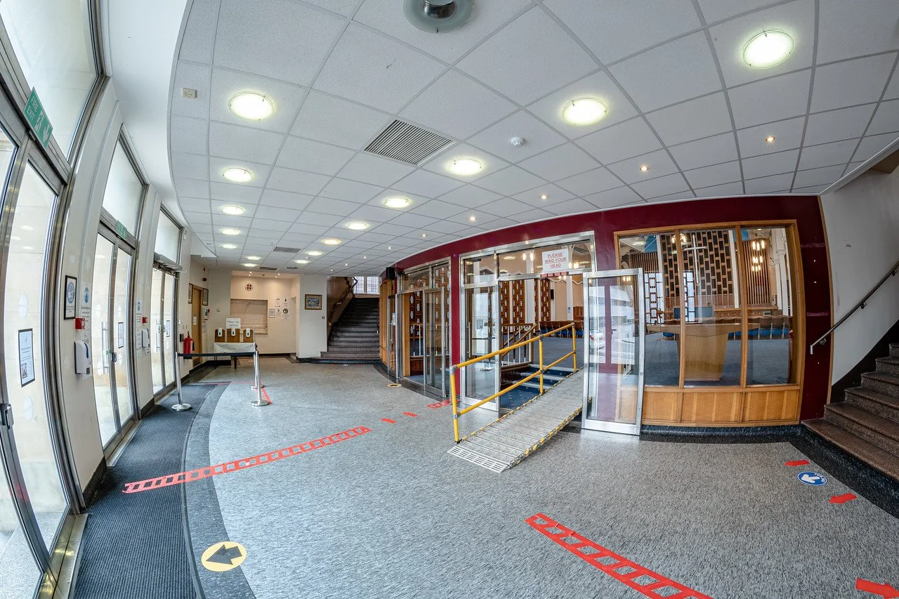 Main Hall: More photos of the refurbished floor and seating to follow ...