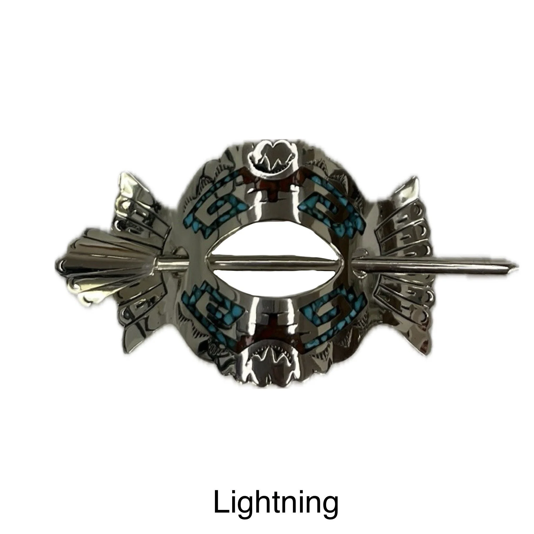 Small Hair Buckle, Chipped Turquoise — Chee's Indian Store