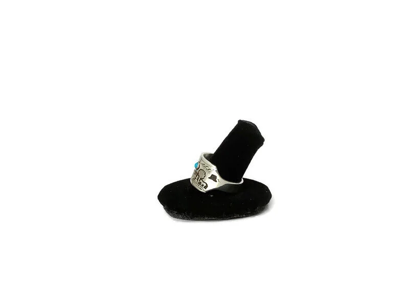 Storyteller Sterling Silver Ring with Turquoise stone — Chee's Indian Store