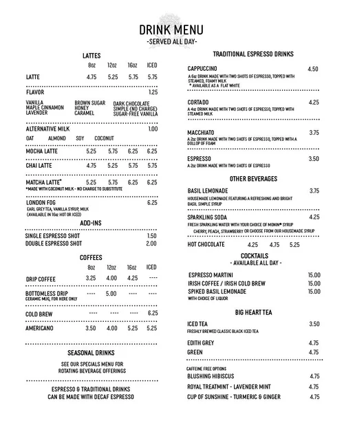 The Annex Menu | Coffee, Deli, Cocktails & Ice Cream Webster Groves ...