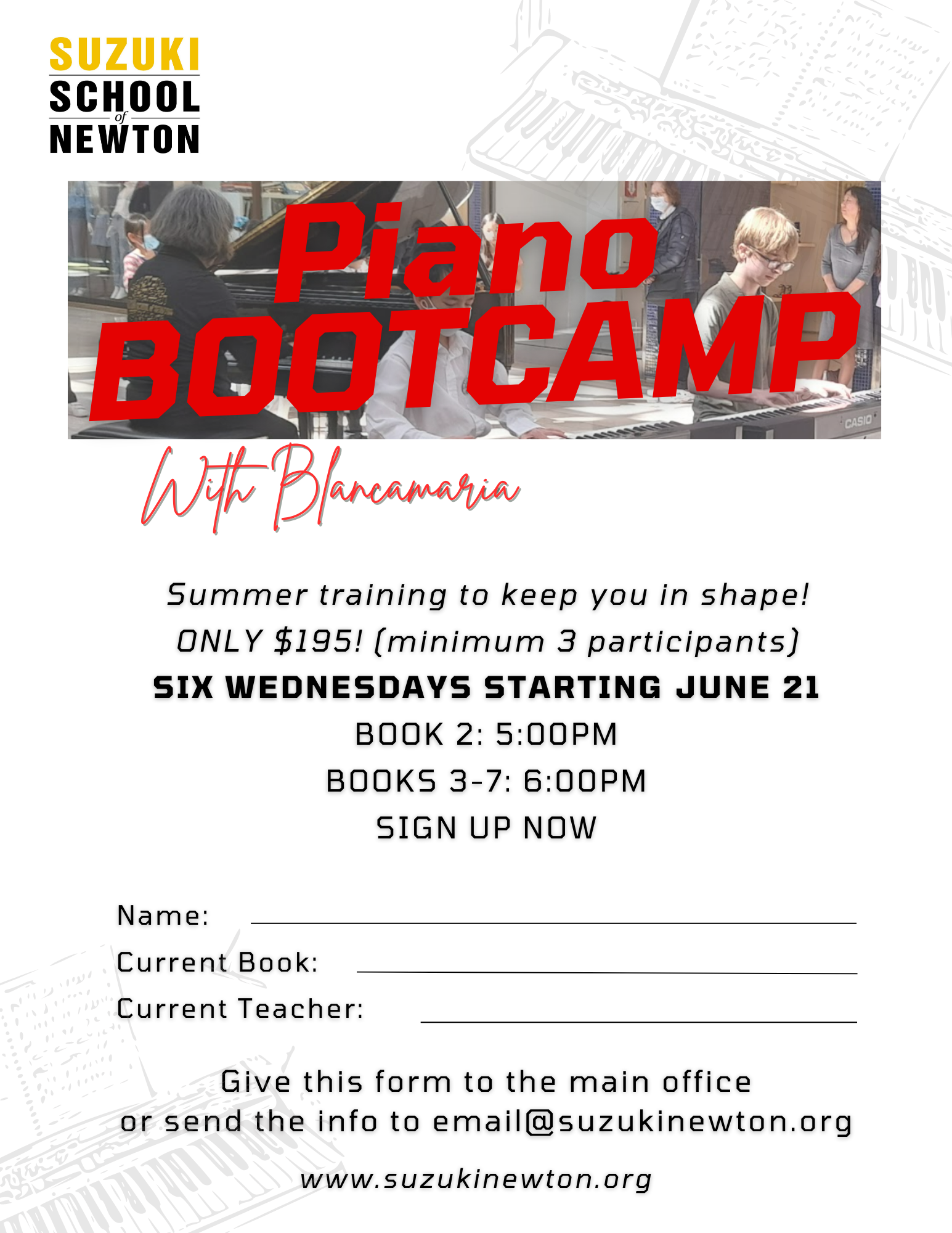 Summer Offerings — Suzuki School of Newton