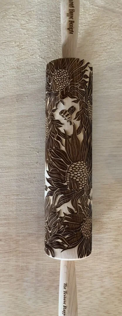 Anemone Blooms Textures Rolling Pin — Sharon Hoppe Designs