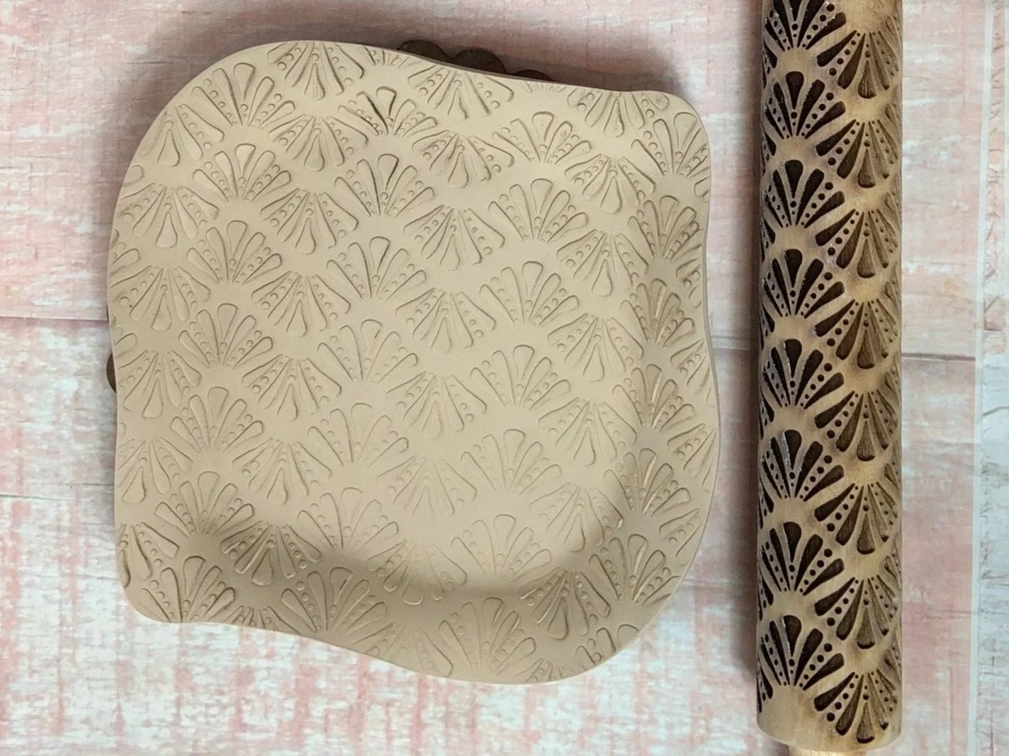 Anemone Blooms Textures Rolling Pin — Sharon Hoppe Designs