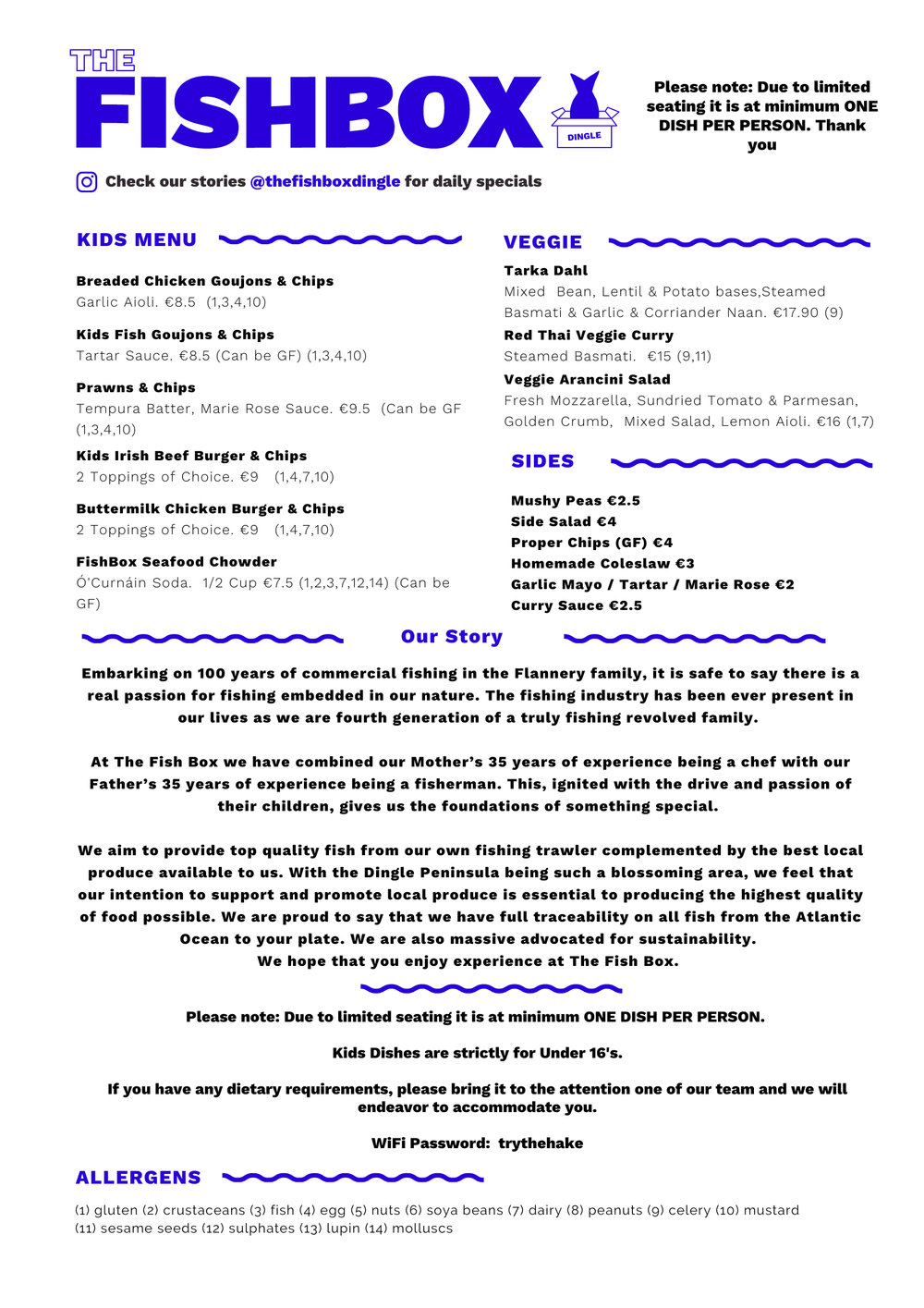 Menu — The Fish Box