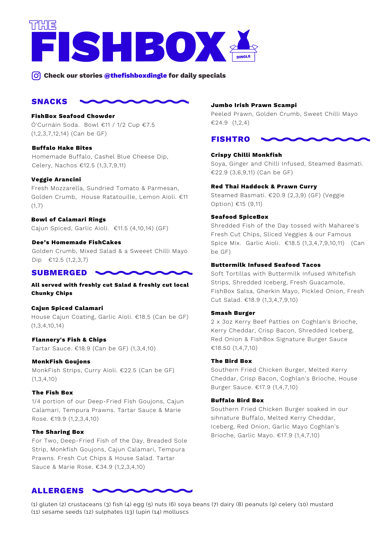 Menu — The Fish Box