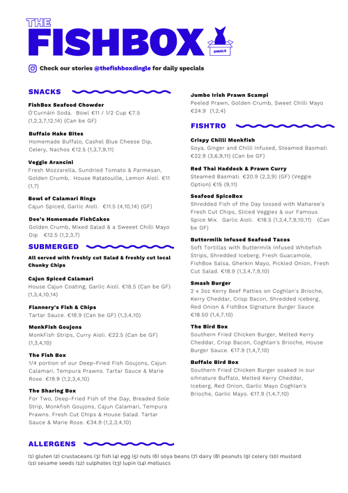 Menu — The Fish Box