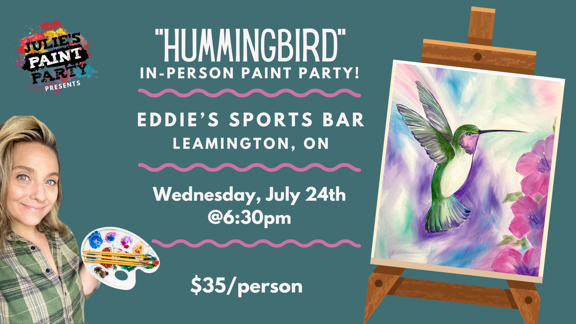 Upcoming Events — Julie's Paint Party