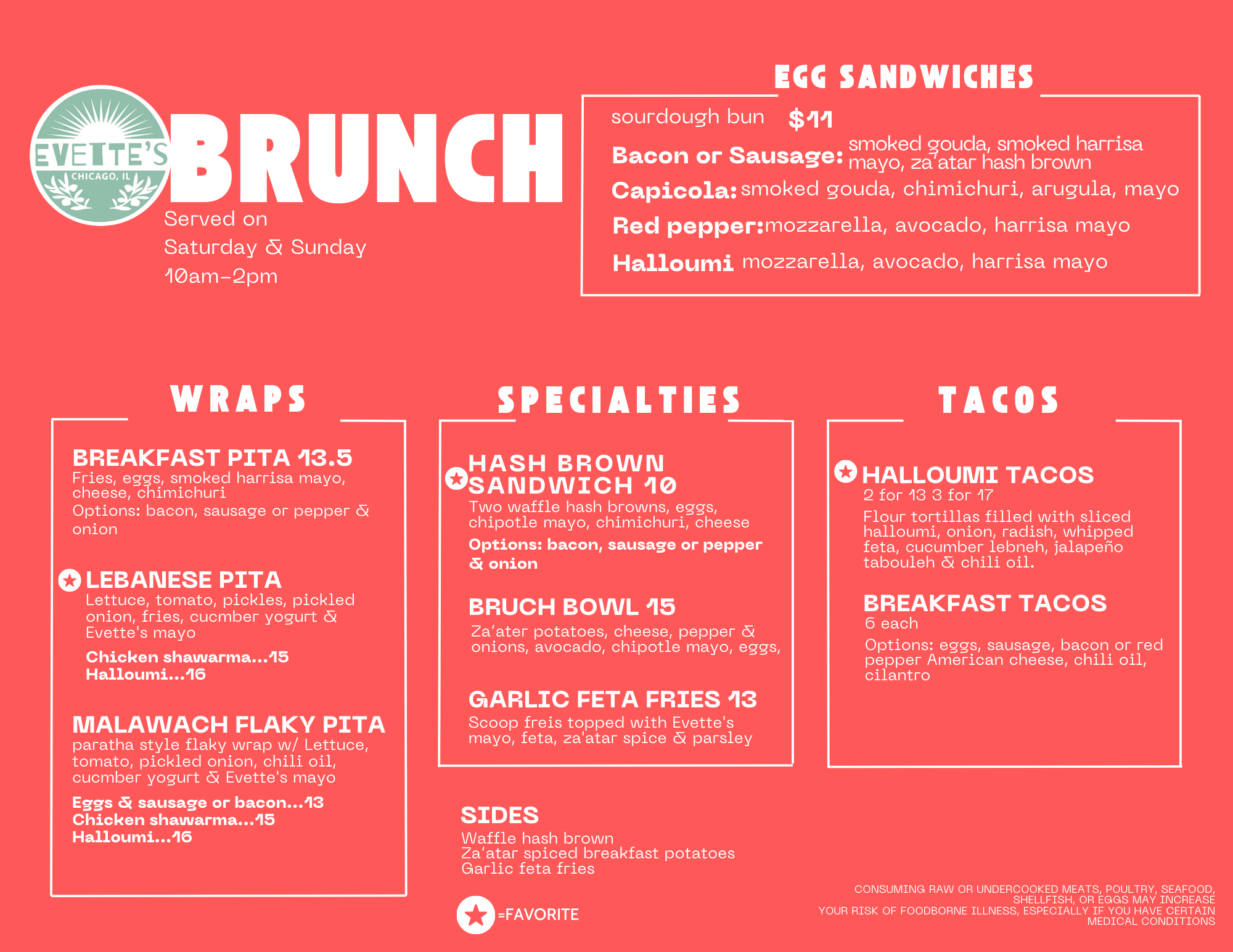 Menu/Order — Evette's Chicago