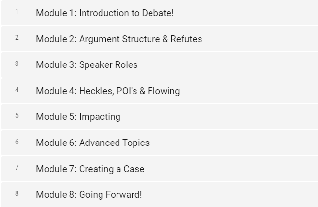 Online Course — Fremont Debate Academy
