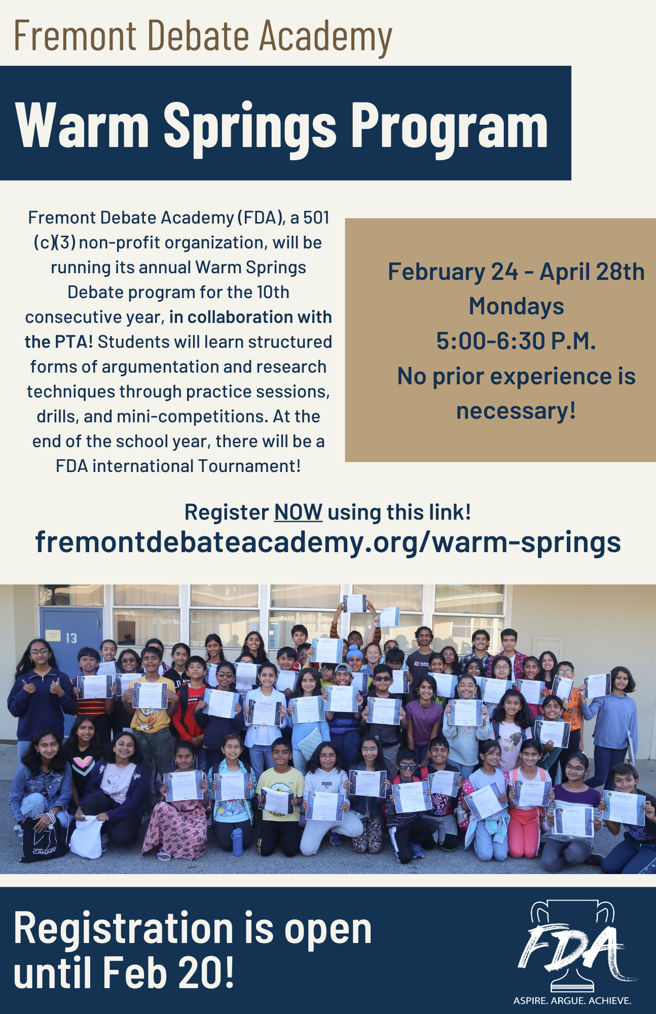 FDA Warm Springs — Fremont Debate Academy