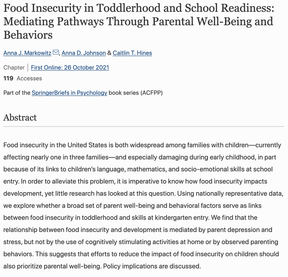 Food Insecurity — Context, Development & Social Policy Lab