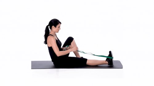 Seated Straight Leg Calf (Strap) — KinesicsMOVE