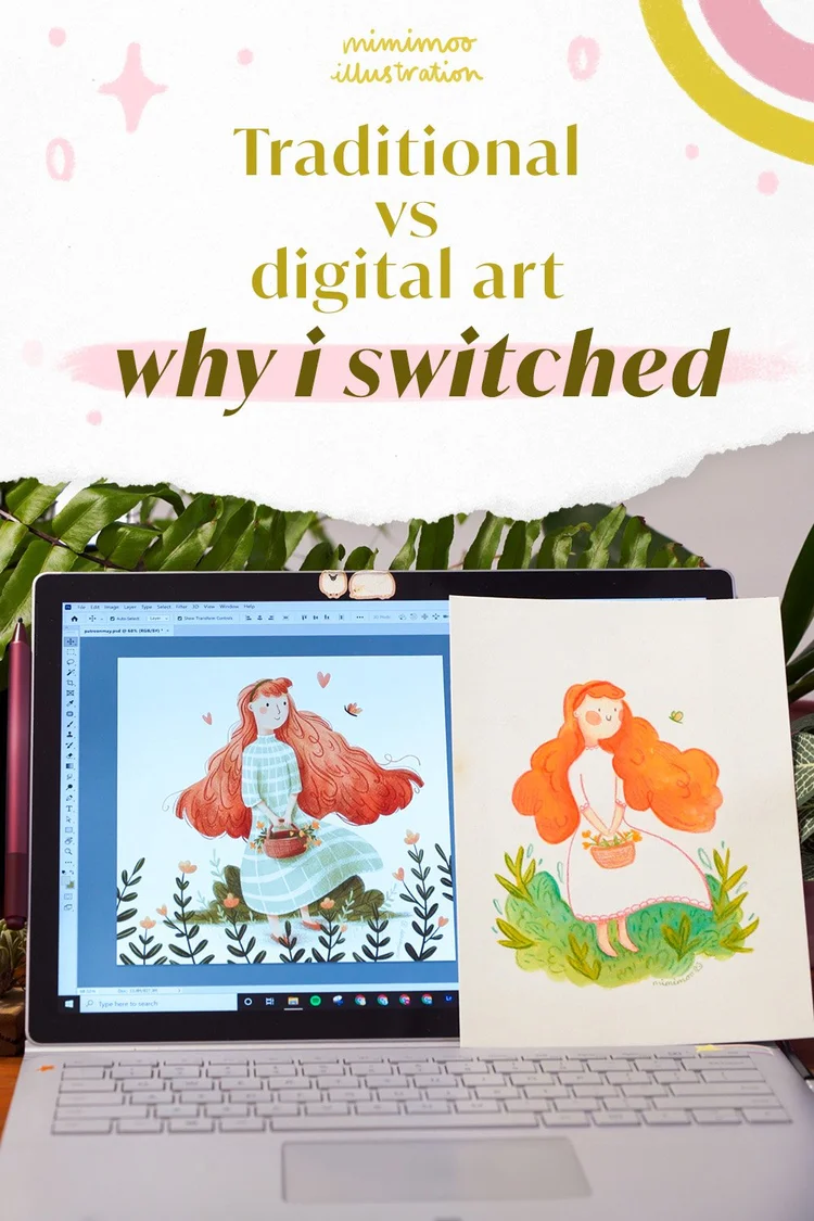Traditional vs Digital Art (why I switched) — Mimimoo Illustration