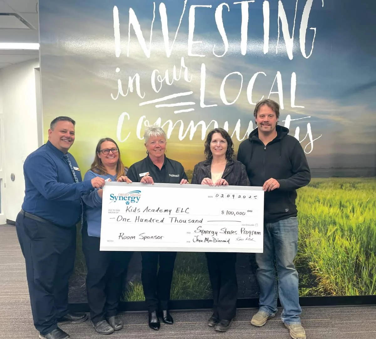 Synergy Credit Union donates $100,000 to Kids Academy — Your West ...