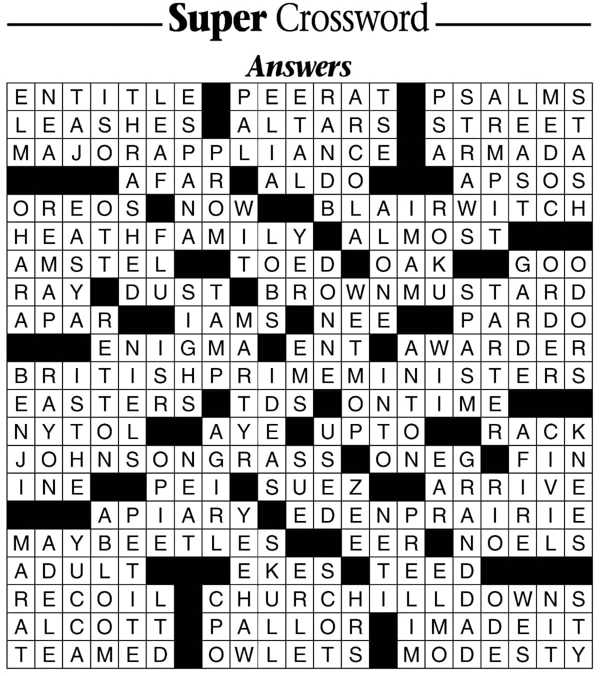 Super Crossword: U.K. Play — Your West Central Voice