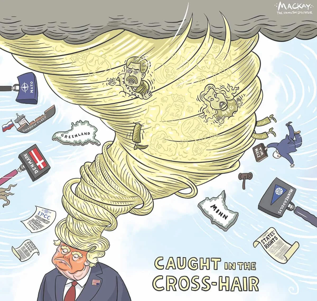 Editorial Cartoon: Caught In The Cross-Hair — Your West Central Voice