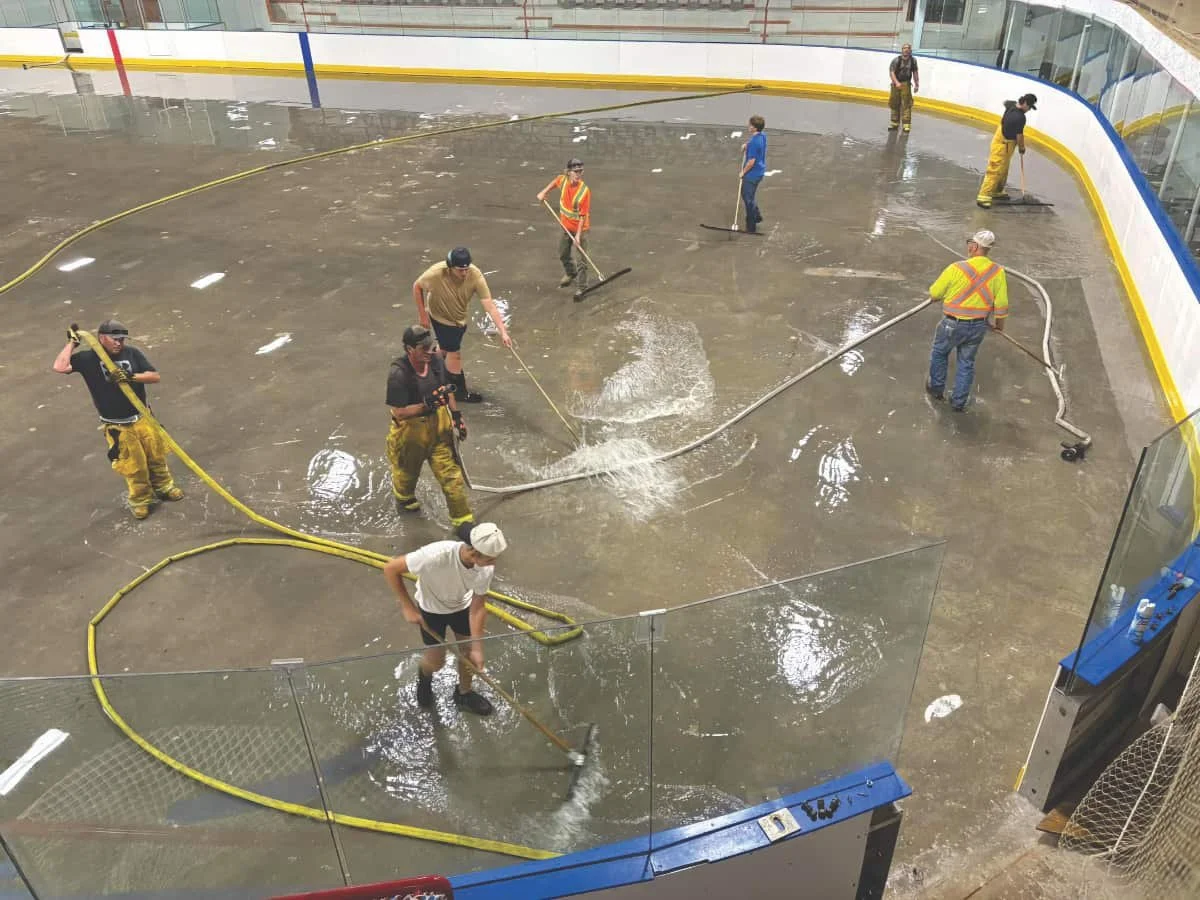 Cleaning the Kerrobert arena floor — Your West Central Voice
