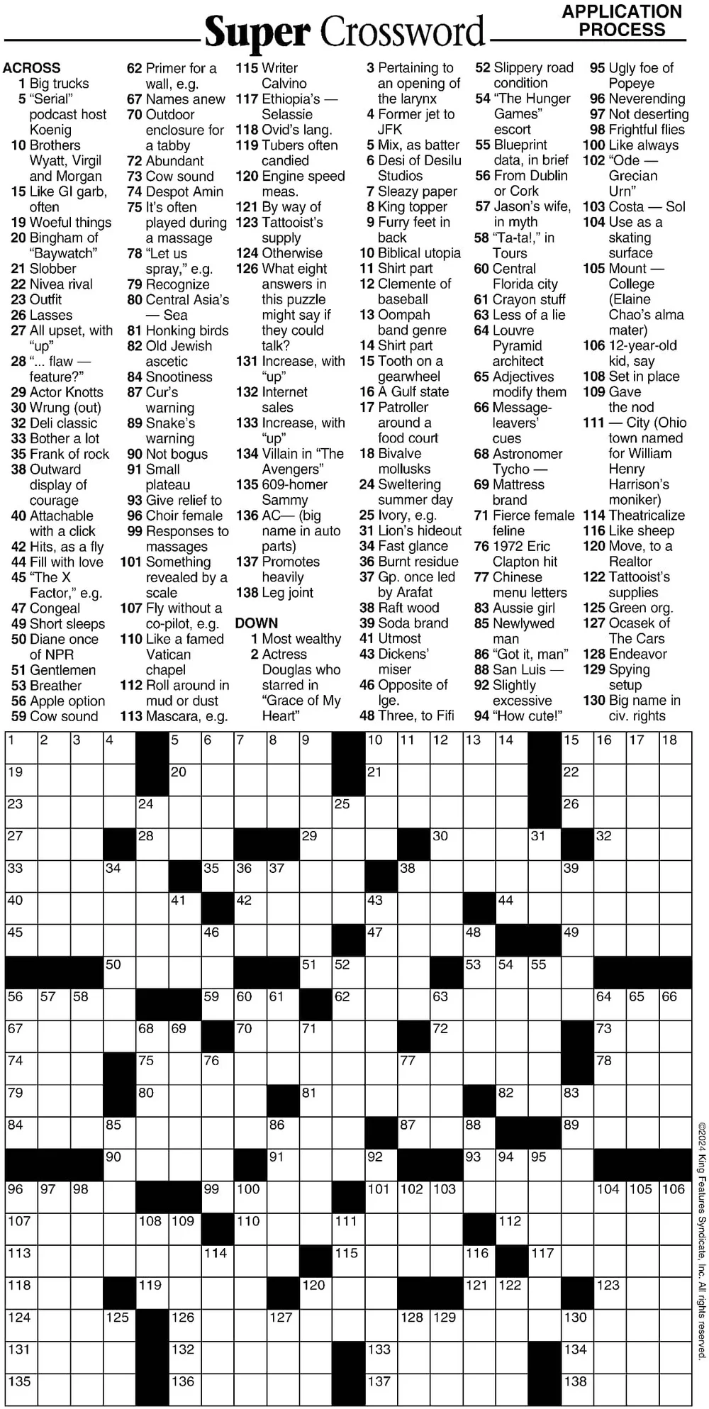 Super Crossword: Application Process — Your West Central Voice