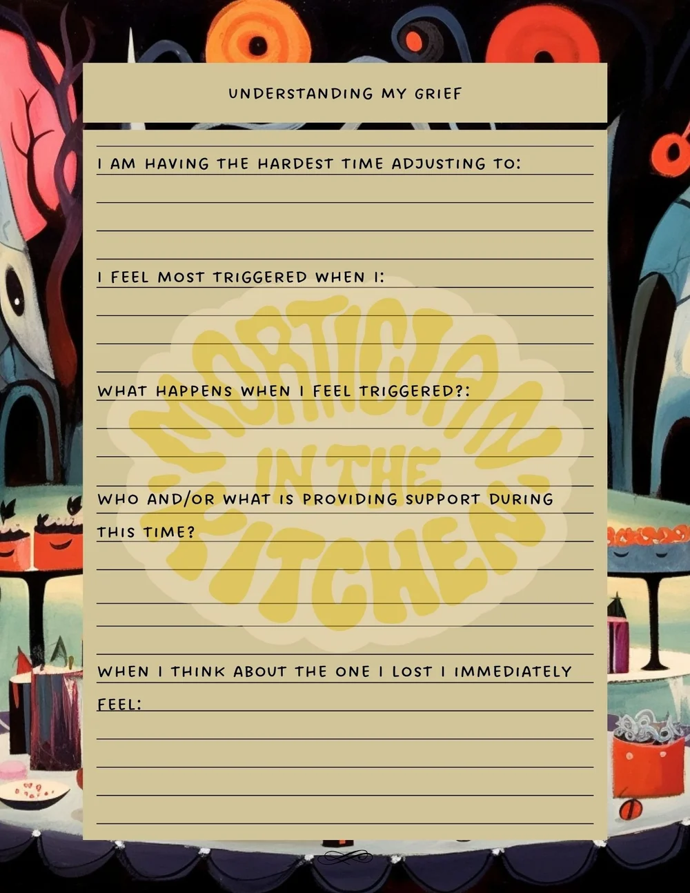 Grief Worksheets — Mortician in the Kitchen