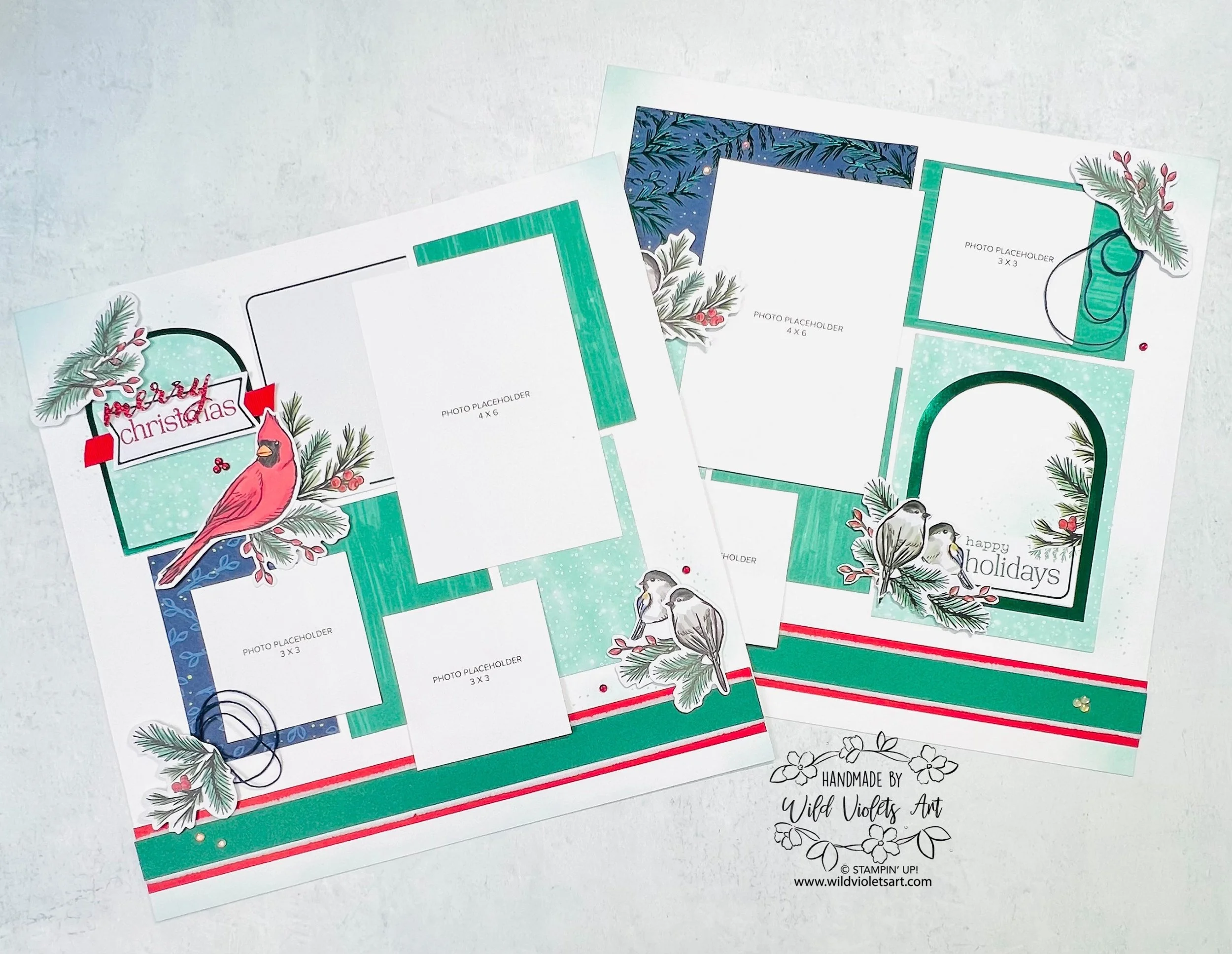 Nests of Christmas Paper Pumpkin Kit Scrapbook Spread Tutorial — WILD ...