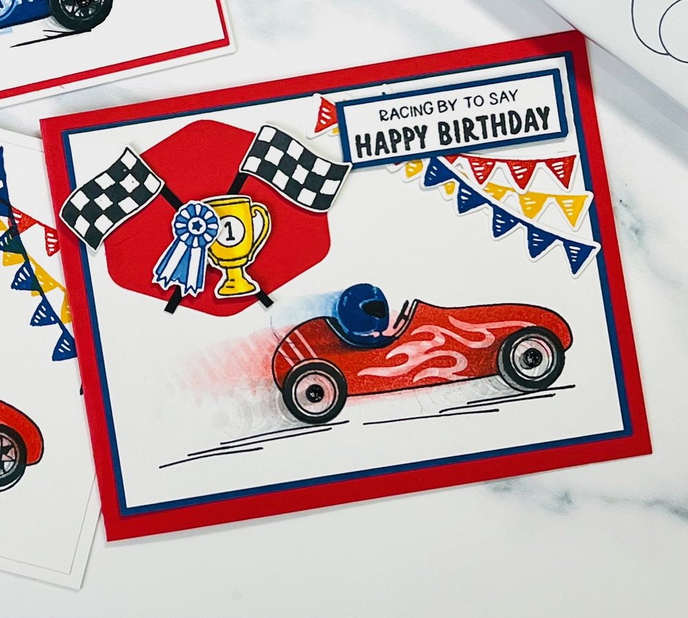 Racing By Stamp Set — WILD VIOLETS ART