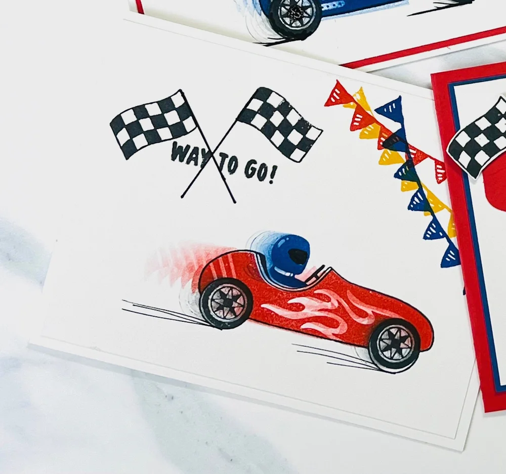 Racing By Stamp Set — WILD VIOLETS ART