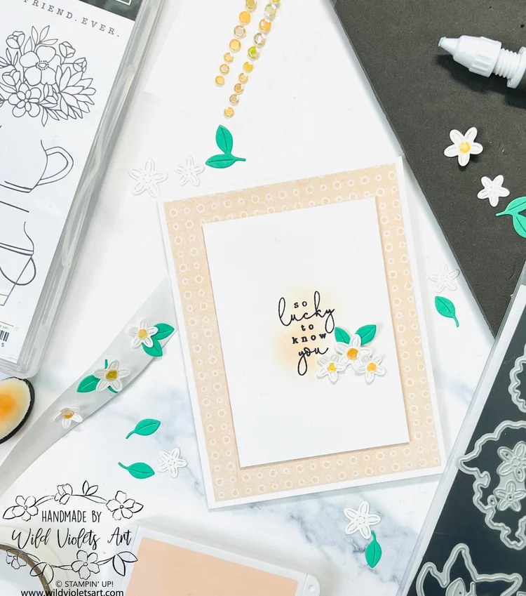 Country Flowers Easy Card — WILD VIOLETS ART
