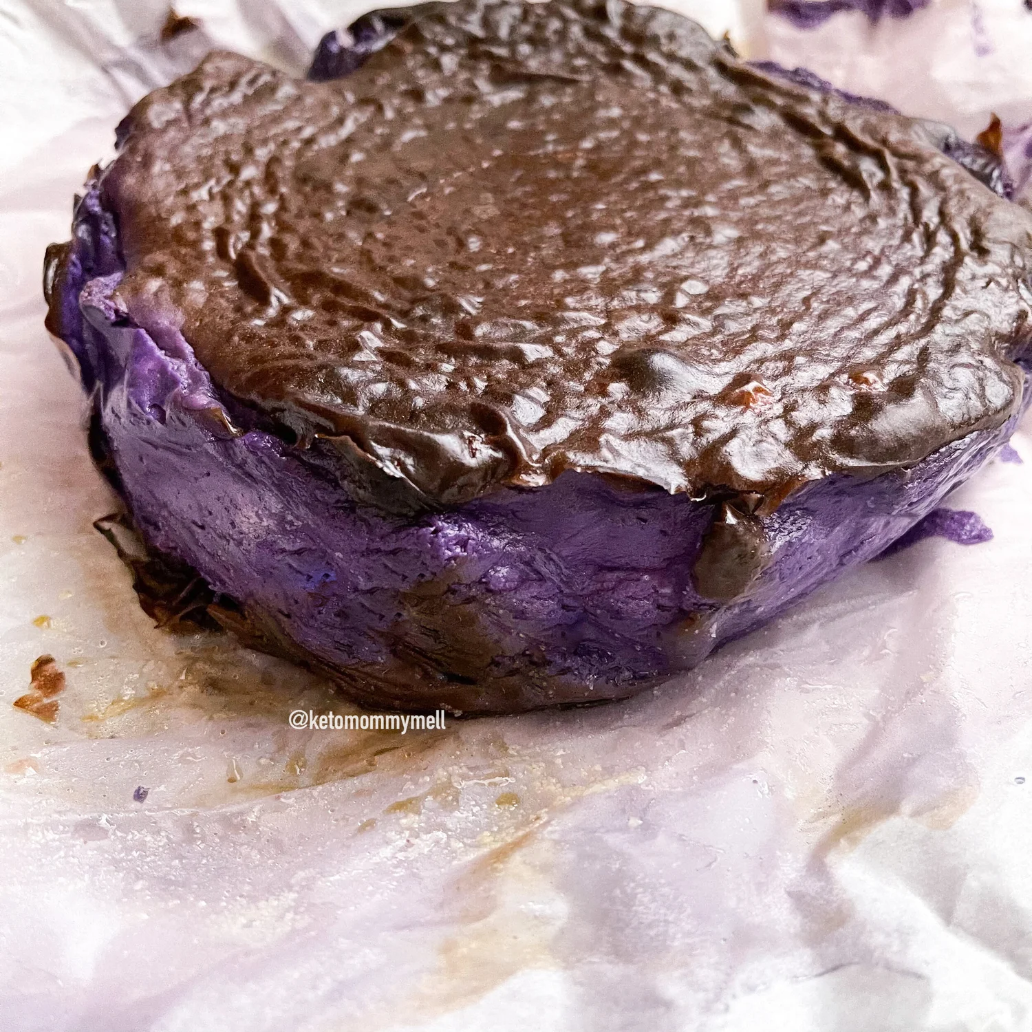 ube basque cheesecake — KETOMOMMYMELL