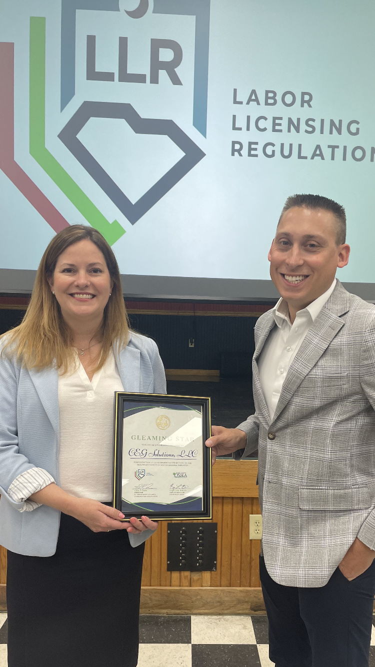 CEG Solutions Earns South Carolina’s 2025 Gleaming Star Safety Award | CEG Solutions