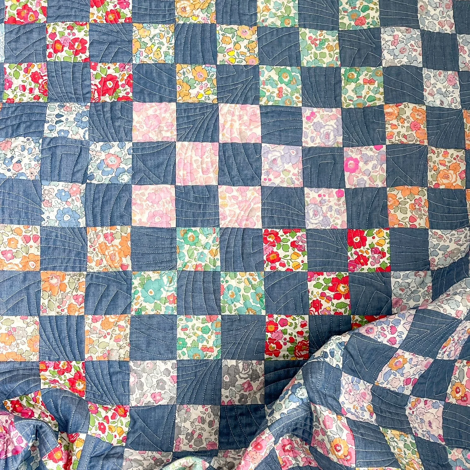 Liberty of London Nine Patch Quilt — Sweet Little Quilts