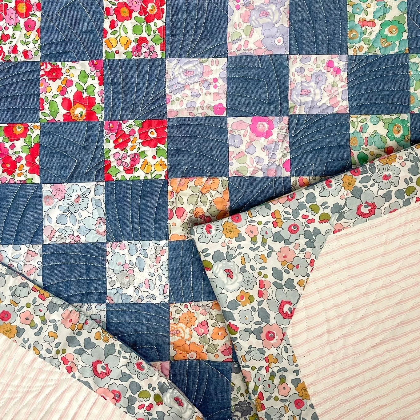 Liberty of London Nine Patch Quilt — Sweet Little Quilts