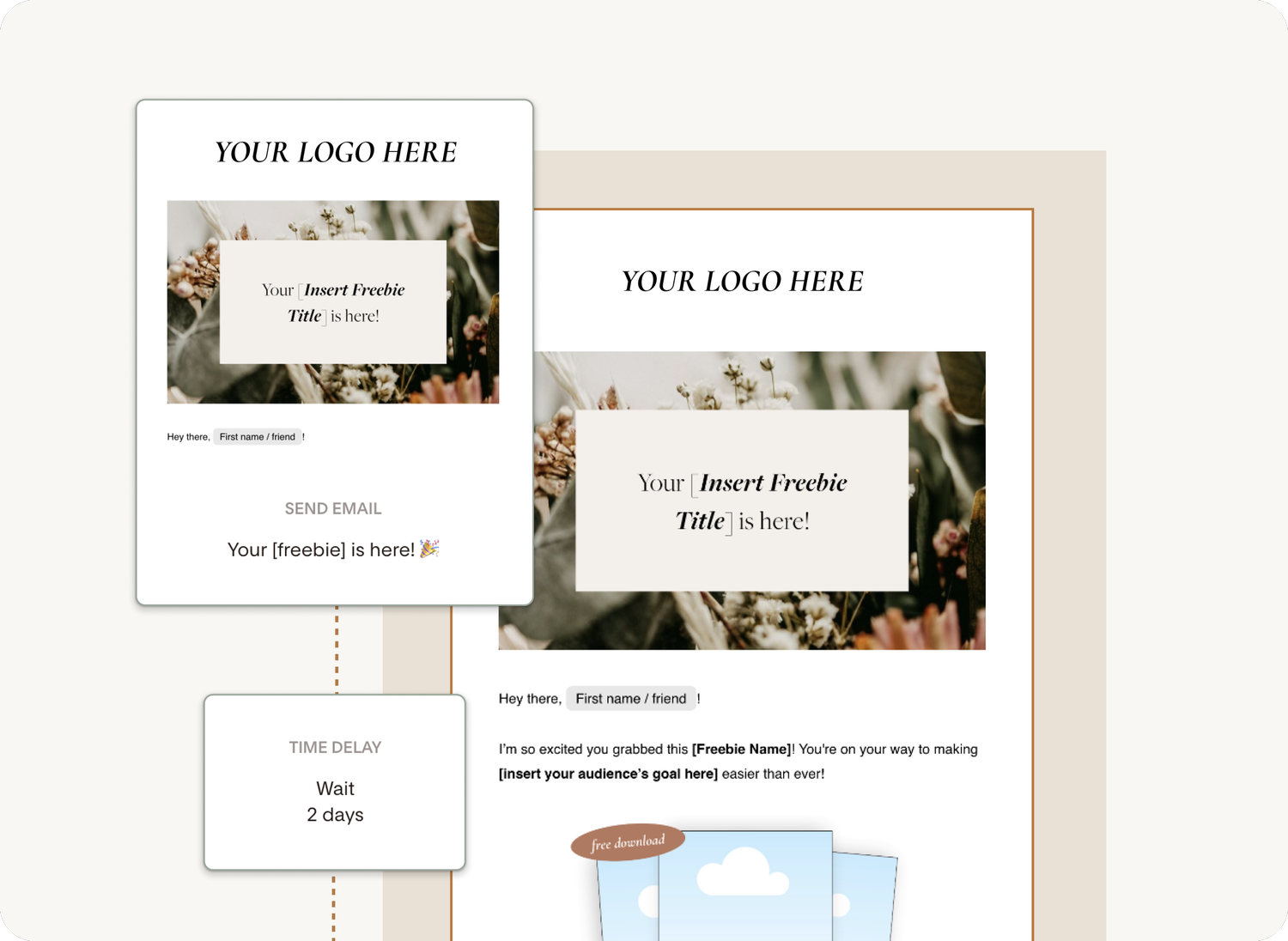 Neutral Flodesk Freebie Toolkit — Blooming Design Co.