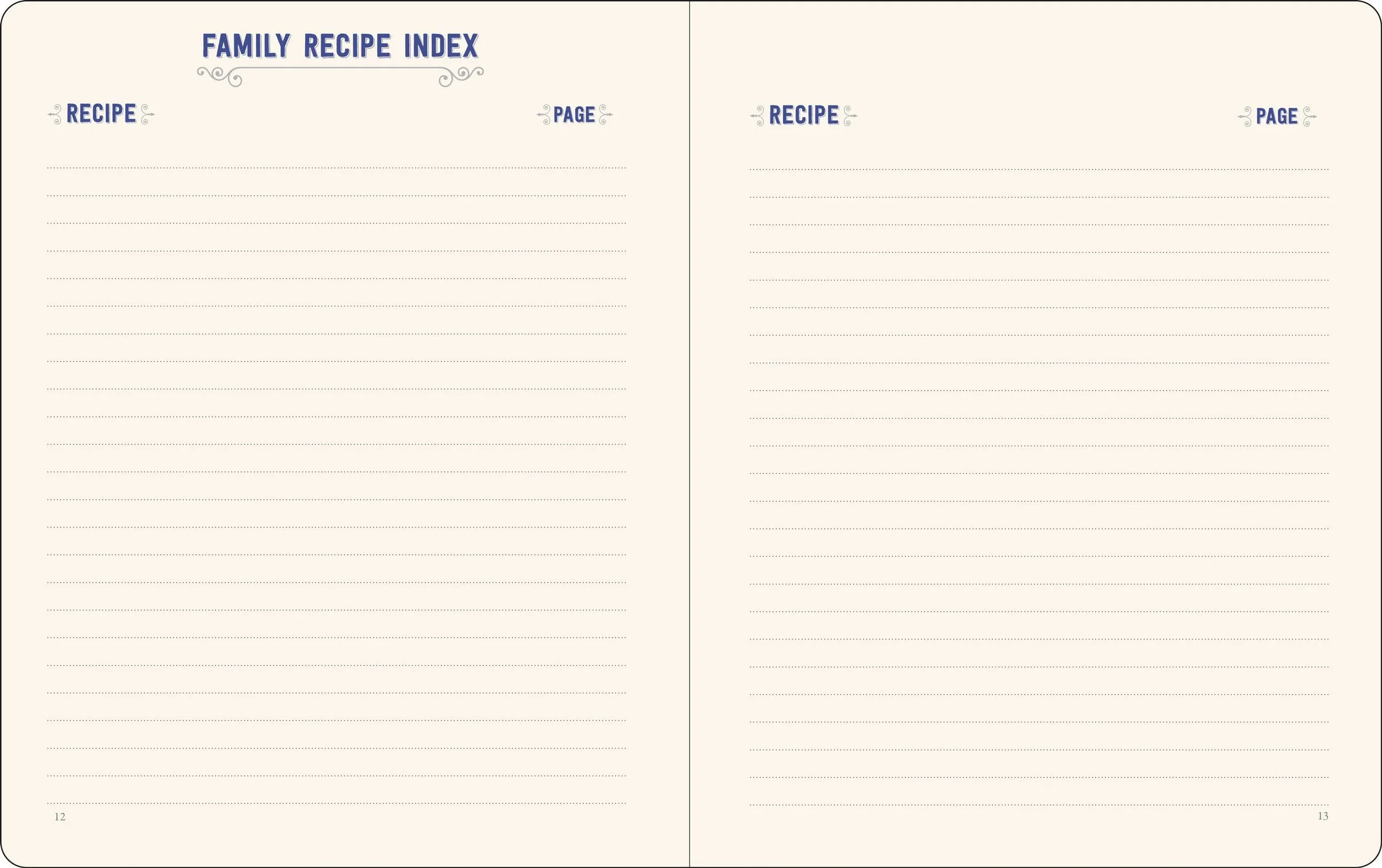 Blank Index Page Template