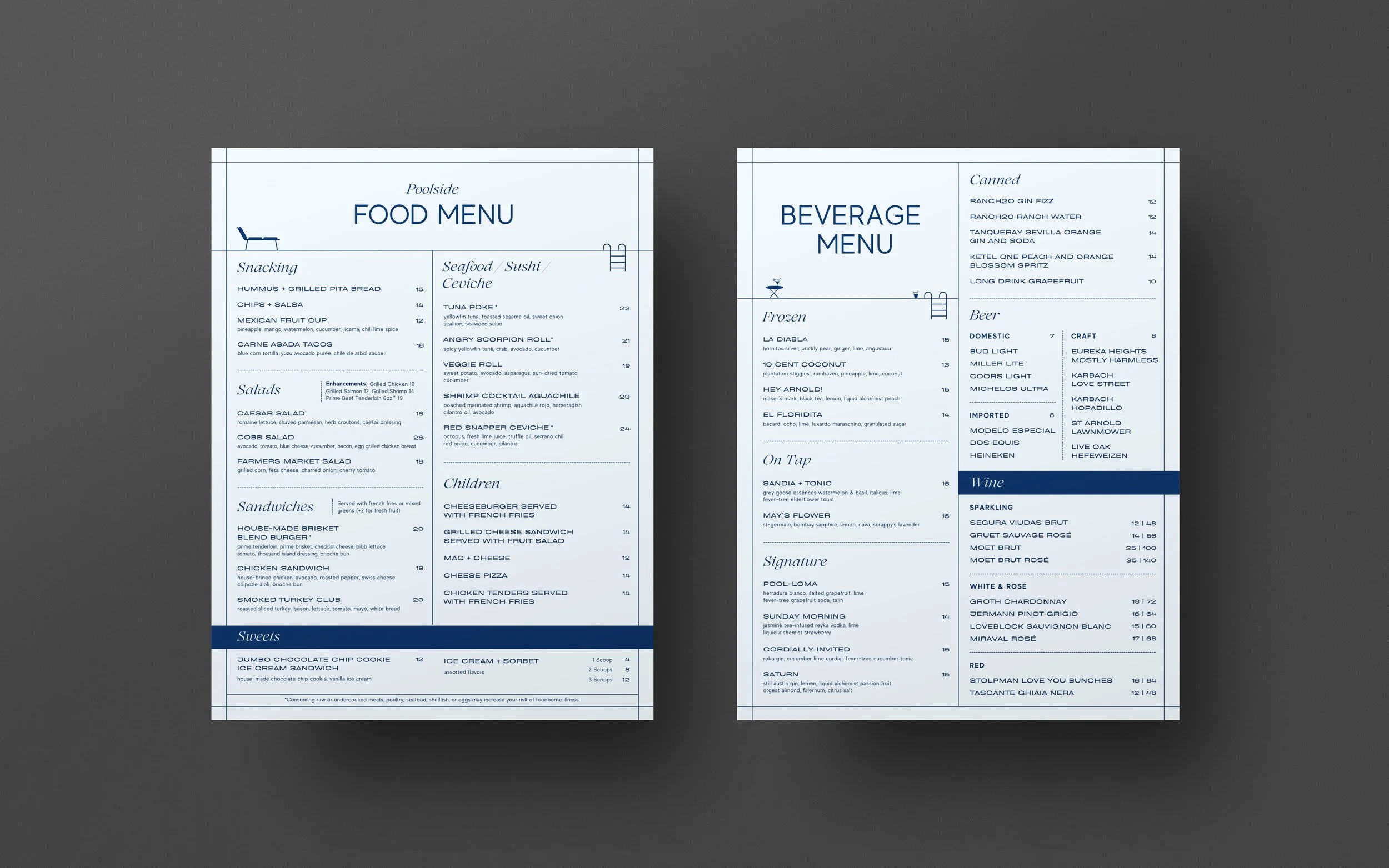 Menu Design - Four Seasons Hotel Houston — Kim Packer Design LLC