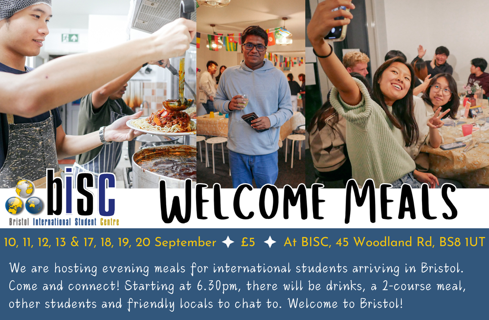 Welcome meals 2024 — Bristol International Student Centre