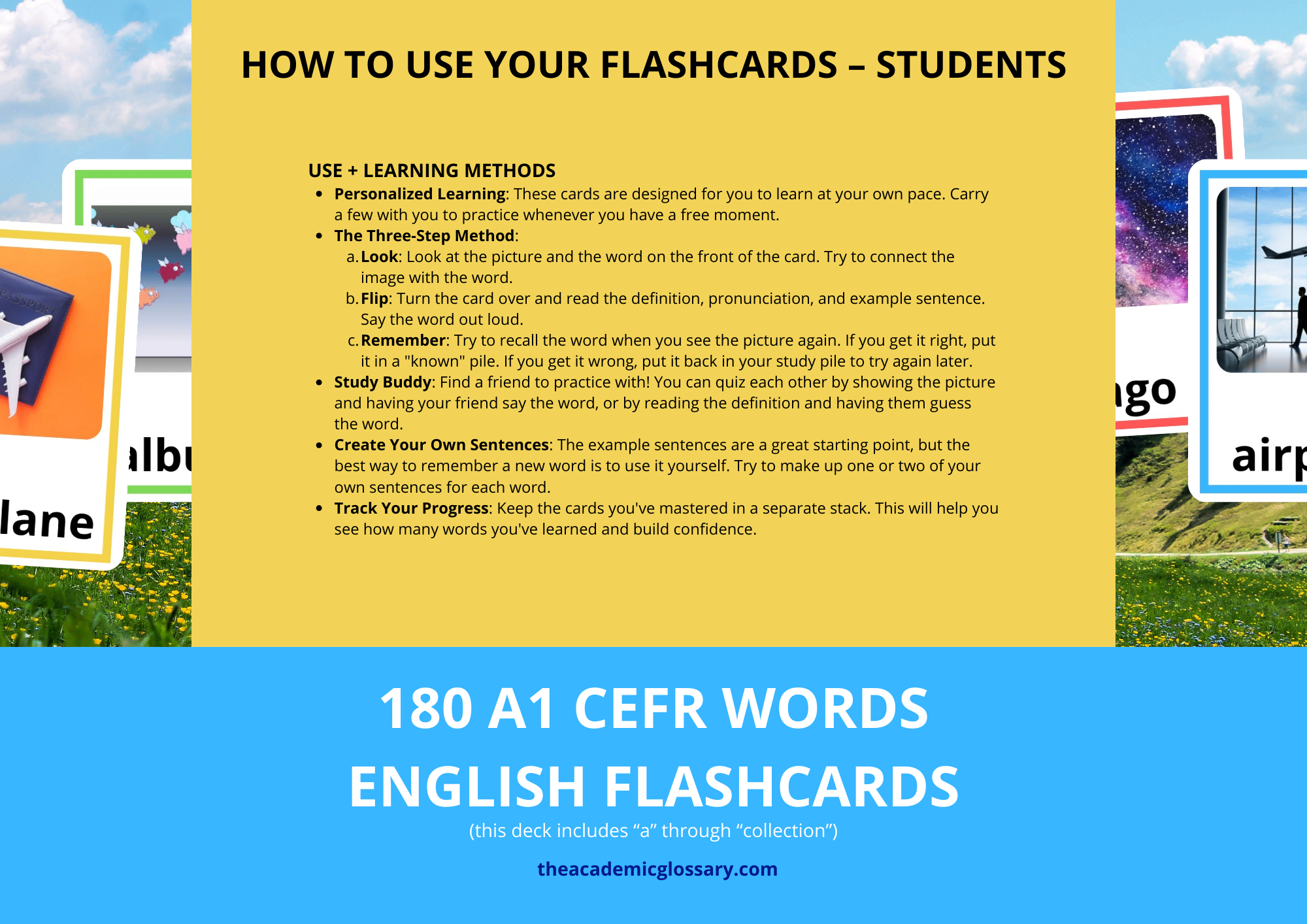 A1 CEFR English Flashcards | Beginner English Vocabulary — Self ...