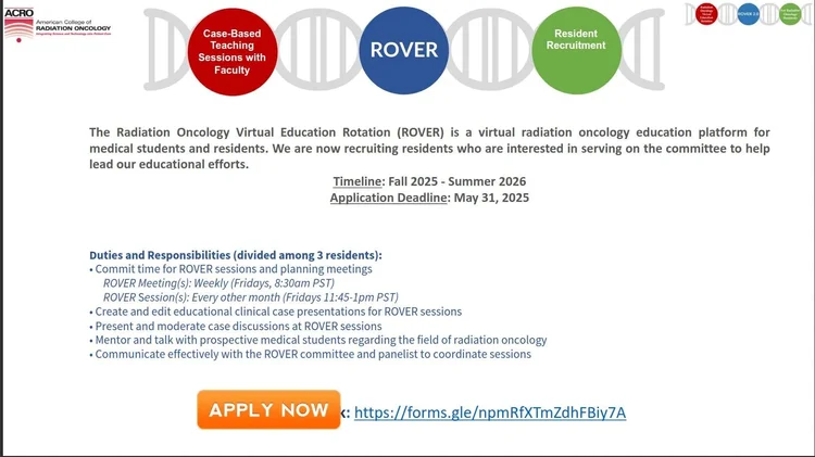 Radiation Oncology Virtual Education Rotation (ROVER)